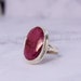 Indian Ruby Stone Ring 925 Silver Sterling Ring Oval Shape | Etsy