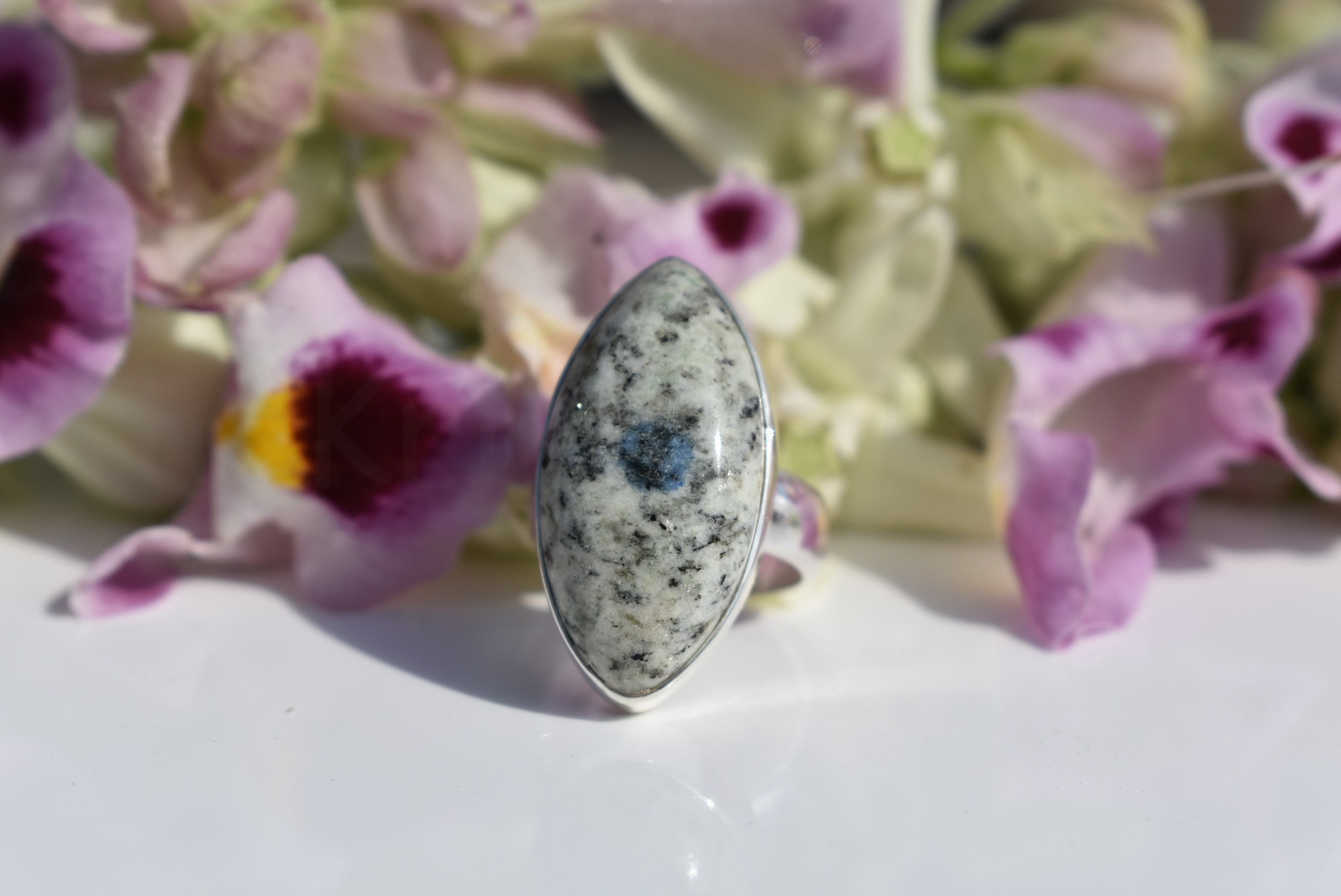 K2 Jasper Stone Ring Sterling Silver Ring Natural Gemstone | Etsy