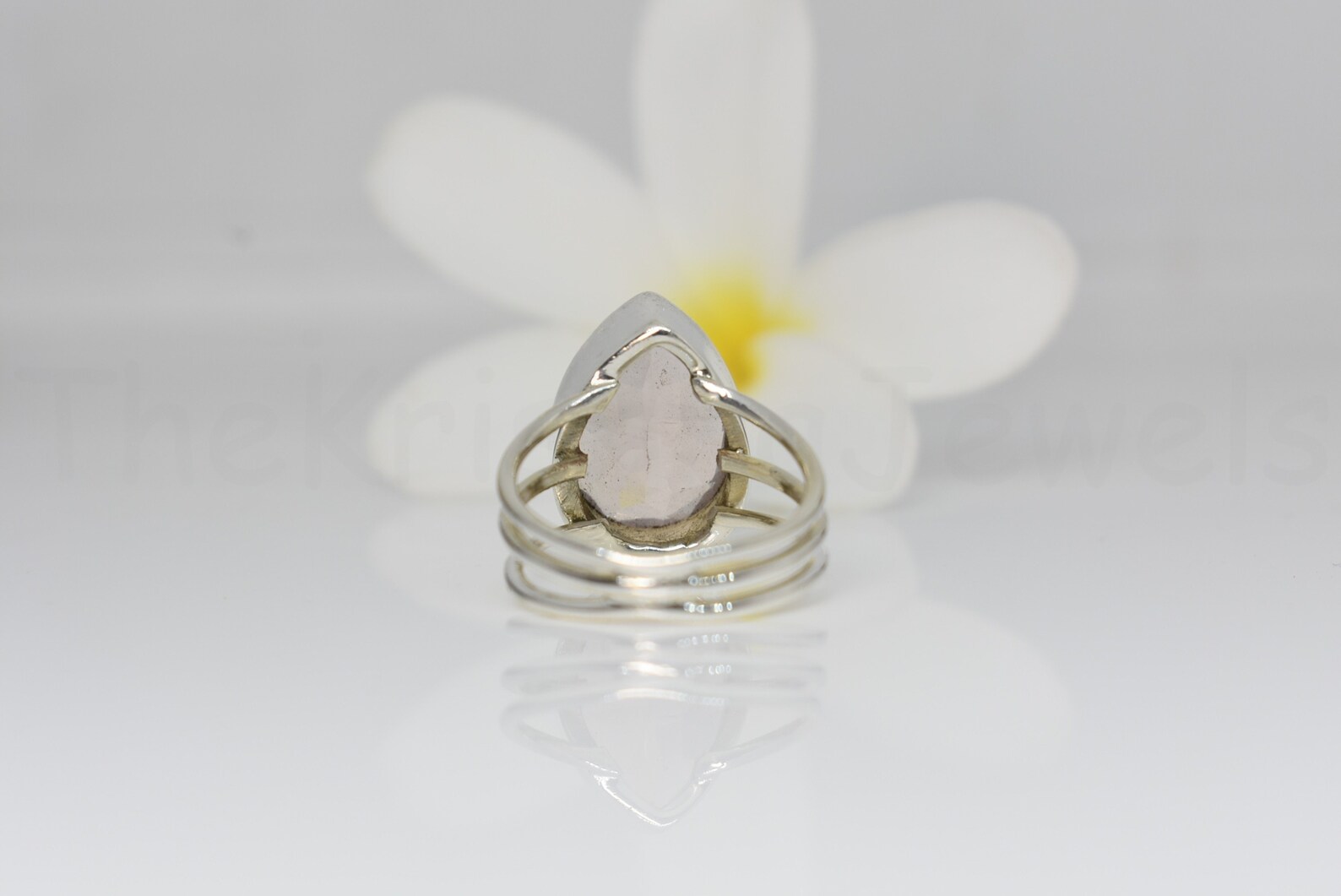 Rose Quartz Ring Sterling Silver Ring Pink Quartz Jewelry | Etsy