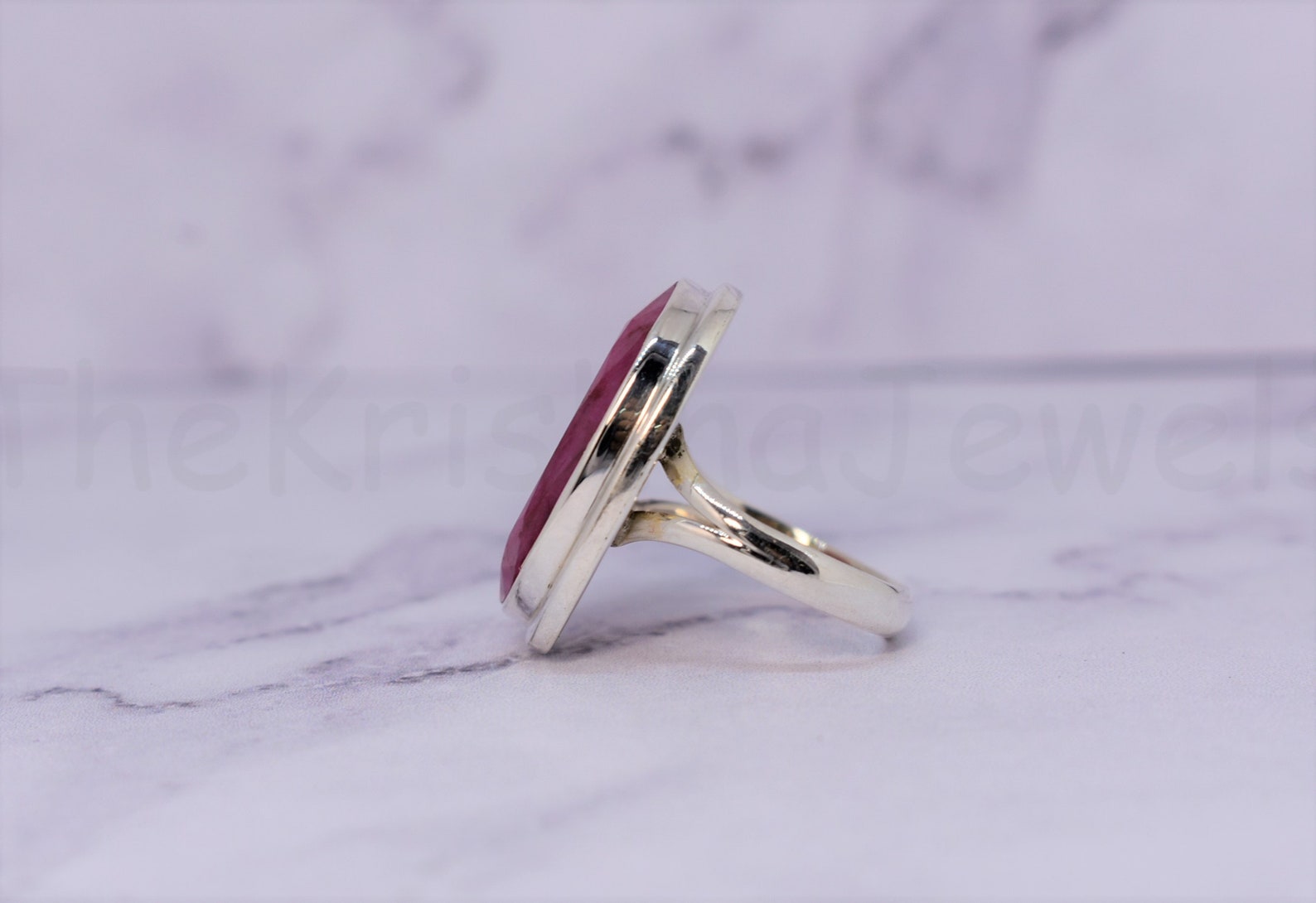 Indian Ruby Stone Ring 925 Silver Sterling Ring Oval Shape - Etsy