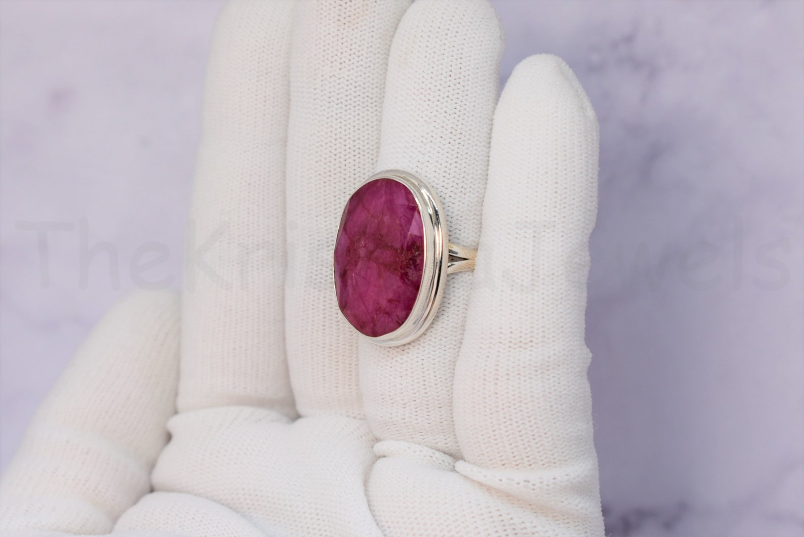 Indian Ruby Stone Ring 925 Silver Sterling Ring Oval Shape - Etsy
