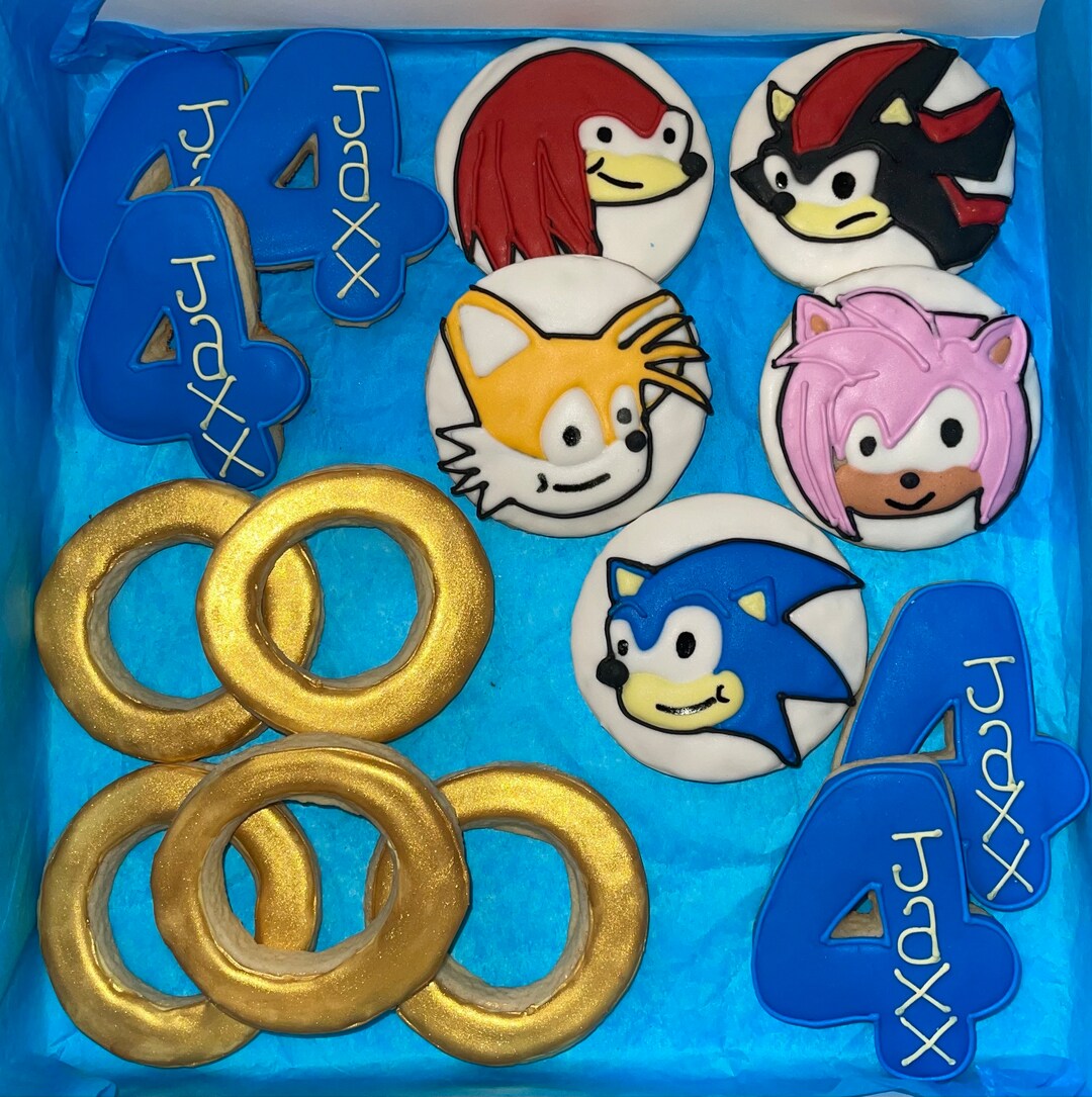 Sonic the Hedgehog Theme Cookies!|| Decorated Cookies || Laura ...