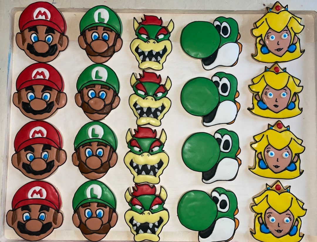 Mario and Friends-royal Icing Sugar Cookies || Decorated Cookies ...