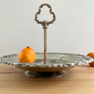 One-tier Cake Stand / Tidbit Tray by hugo Hong Kong Silverplated, EP ...