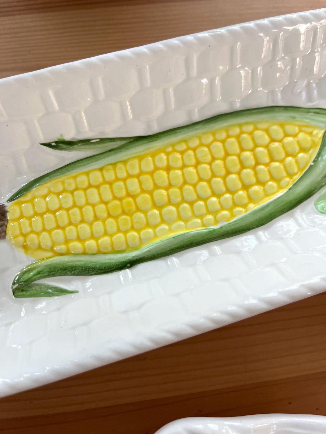 Vintage Corn on the Cob Plates, Set of 4 | Japan Circa 1970s | Majolica ...