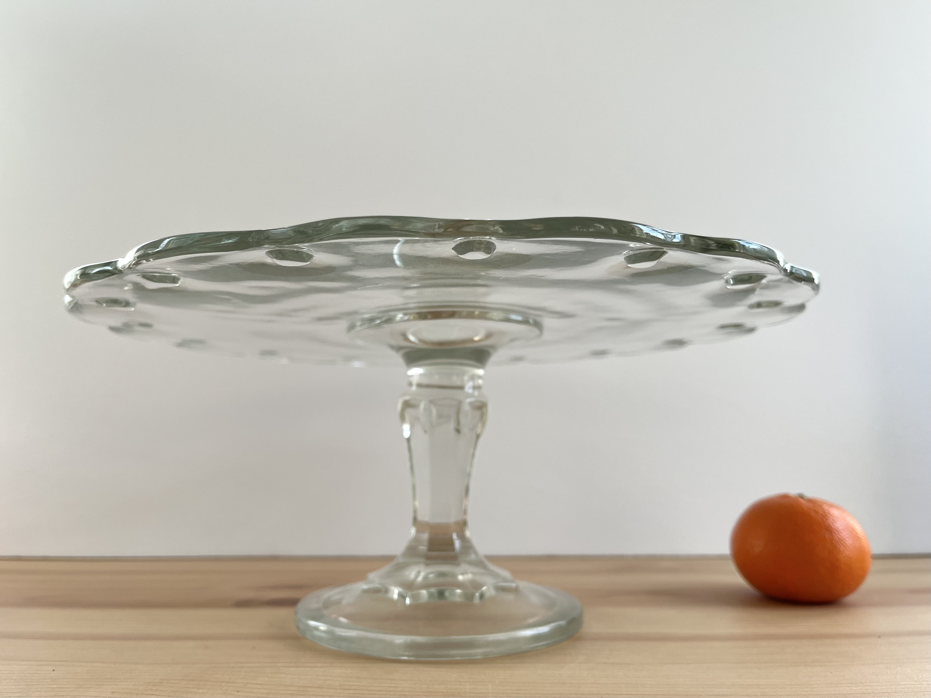 Indiana Glass Company Cake Stand, Clear Glass With Teardrop Pattern 11 ...