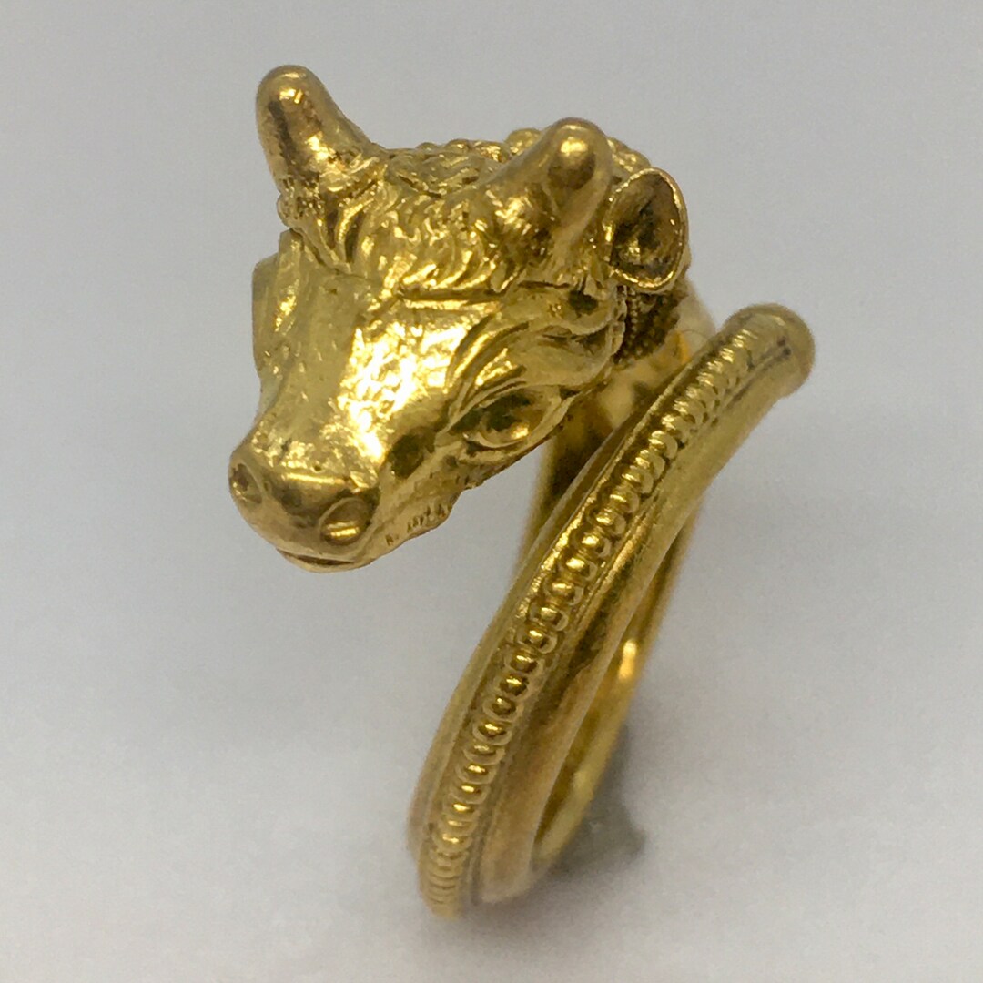 Antique Marked 22K GOLD El Toro Strap on Ring 7.7 Gram Size 5 ...