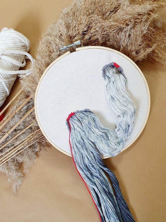 Modern Abstract Embroidery Artwork Fiber Wall Art | Etsy