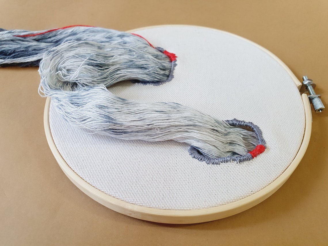 Modern Abstract Embroidery Artwork, Fiber Wall Art Textile Art Wall ...