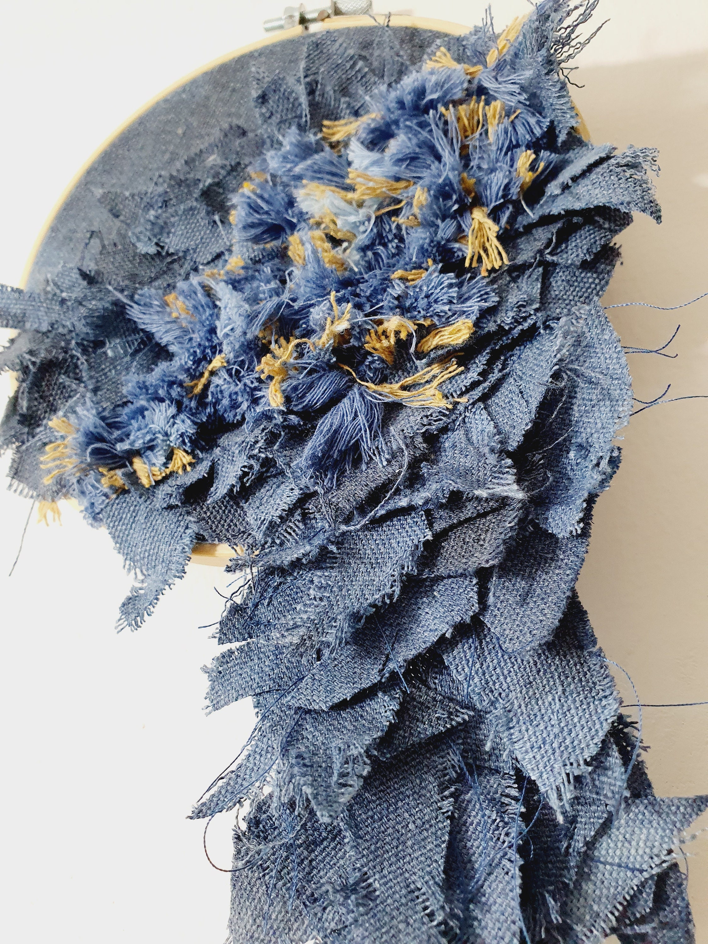 Textile Wall Hanging, Modern Fiber Art Eclectic Wall Decor Dyeing ...