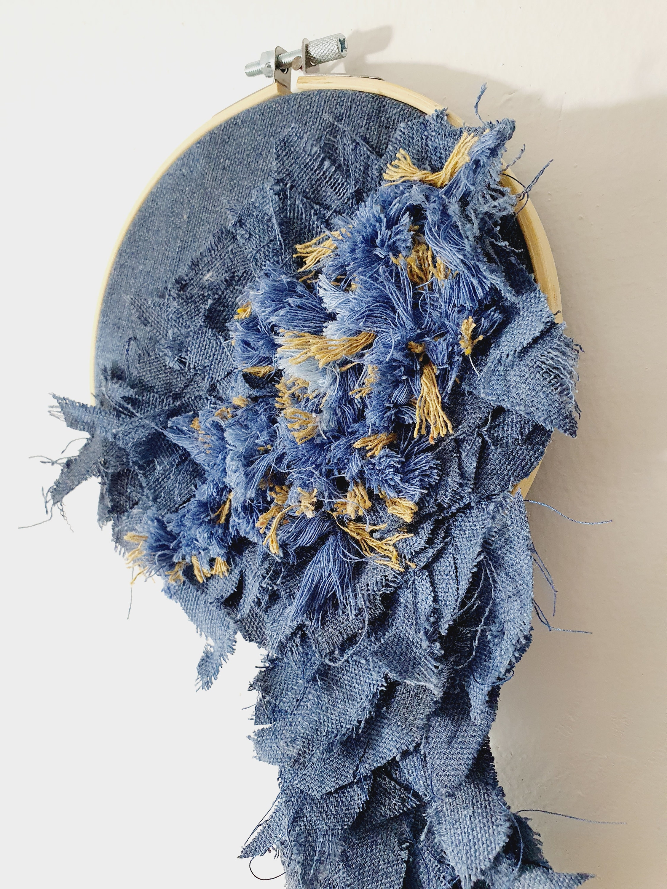 Textile Wall Hanging, Modern Fiber Art Eclectic Wall Decor Dyeing ...