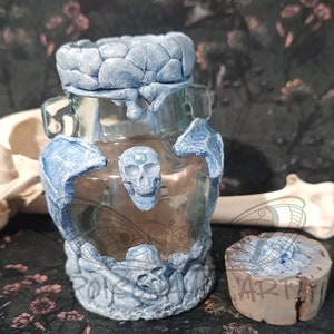 A Dungeon Crawler Inspired Glass Jar Sculpture, Handmade OOAK Clay ...