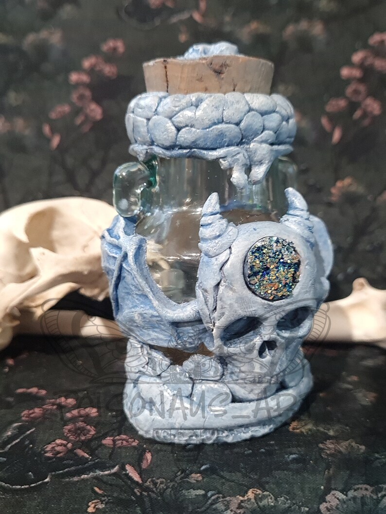A Dungeon Crawler Inspired Glass Jar Sculpture, Handmade OOAK Clay ...