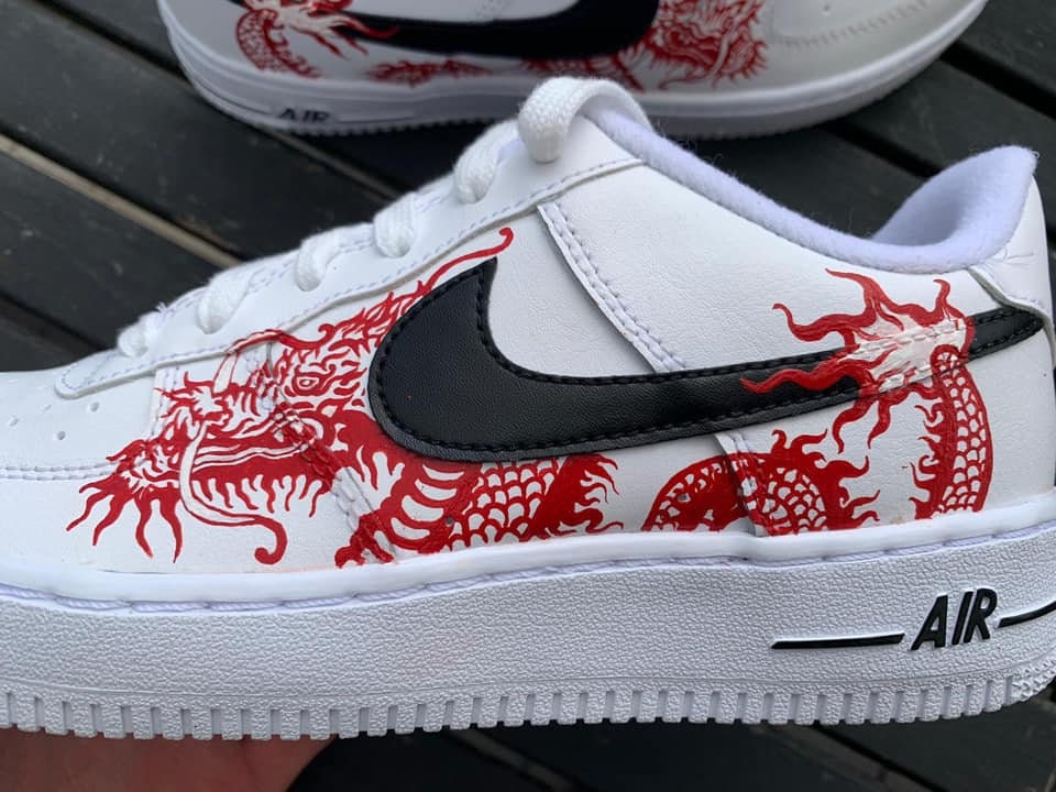 Custom Air Force 1 - Oriental Dragon (handpainted) - Etsy