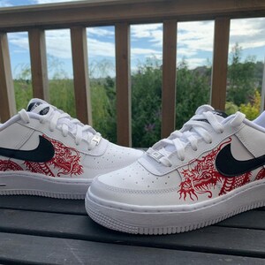 Custom Air Force 1 - Oriental Dragon (handpainted) - Etsy