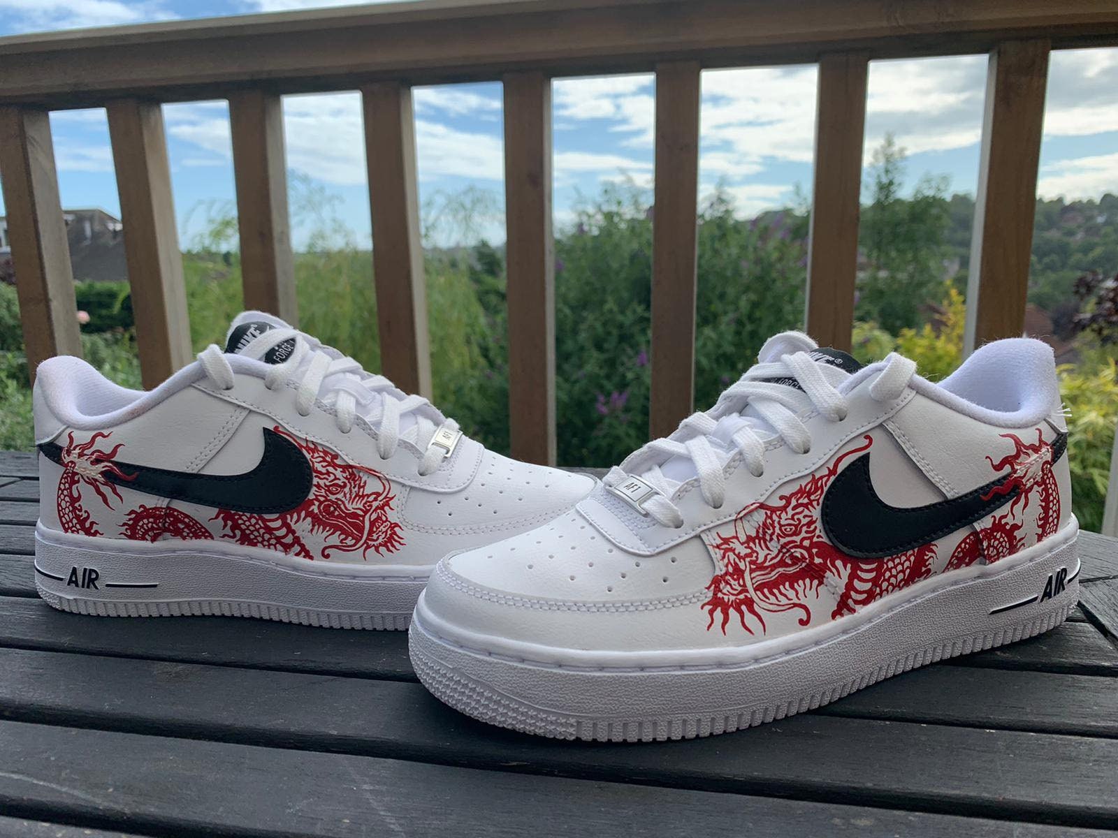 Custom Air Force 1 - Oriental Dragon (handpainted) - Etsy