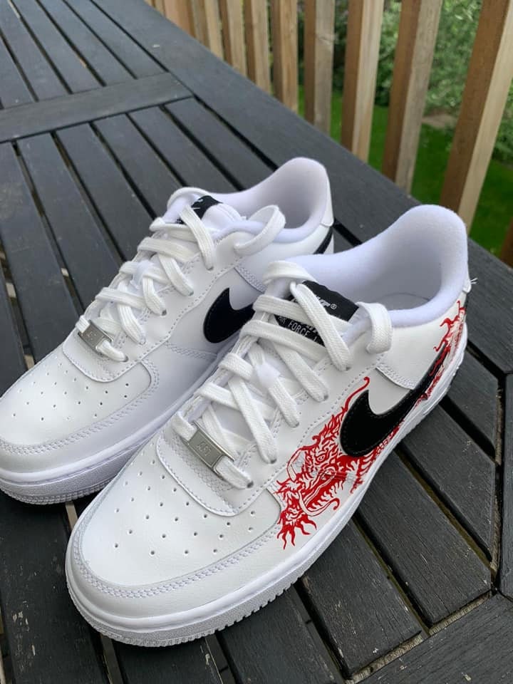 Custom Air Force 1 - Oriental Dragon (handpainted) - Etsy