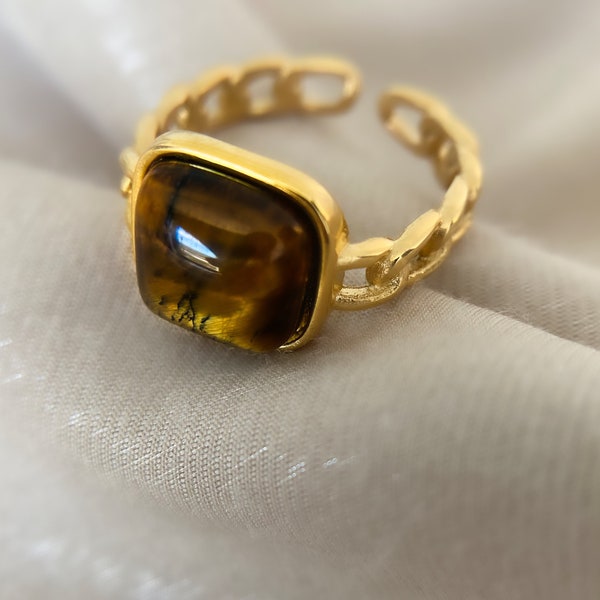 Tiger Eye Ring - Etsy