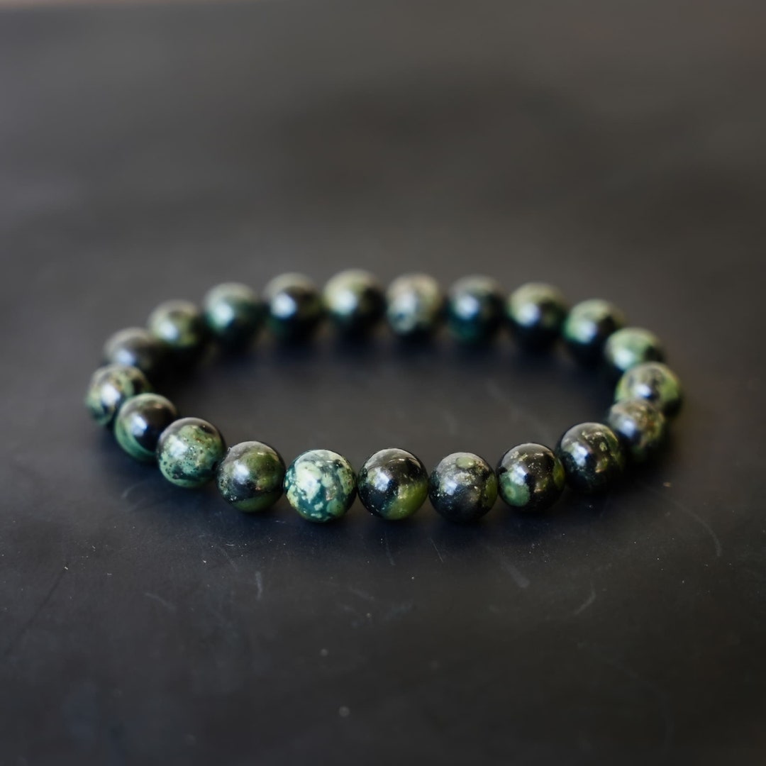 Green Kambaba Jasper Bracelet for Meditations by ASANA CRYSTALS Green ...