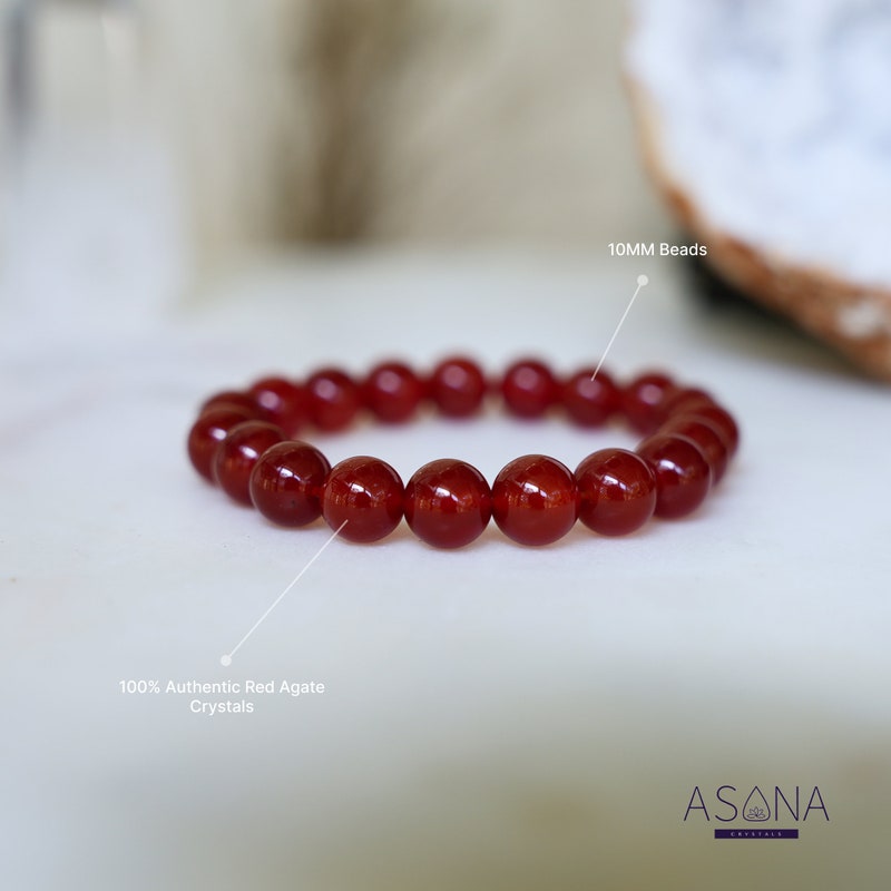 Red Beaded Bracelet - Etsy