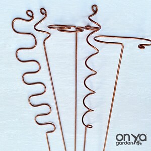 Extra Large Copper Plant Sticks, 6 Design Options, 24 Long Plant Stake ...