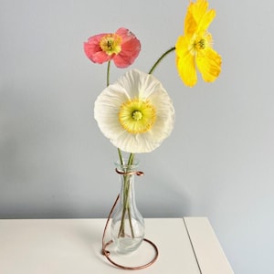 Teardrop Vase Copper Stand, Copper Wire Vessel, Propagation Station ...