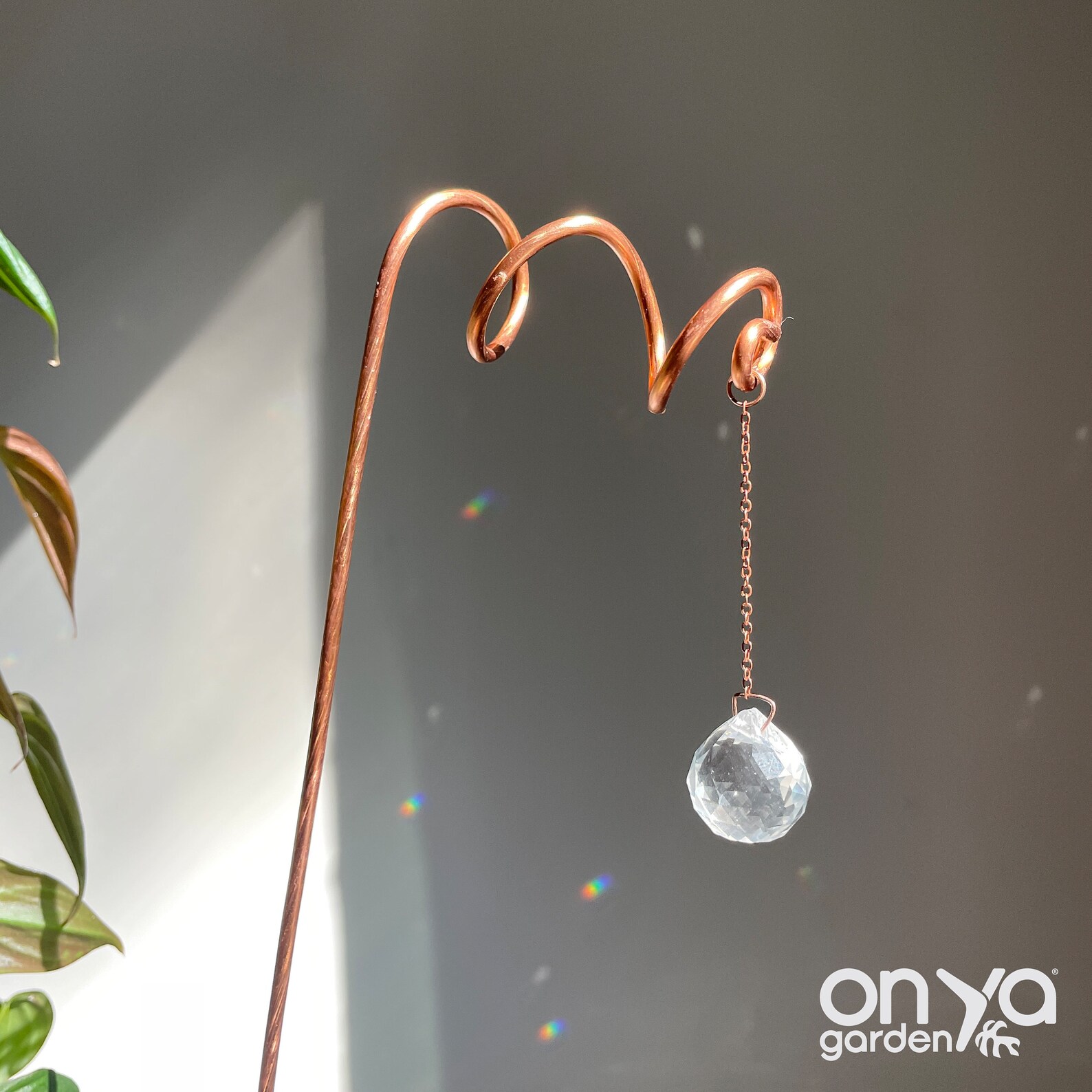 Modern Suncatcher Stake, Sun Catcher Plant Stick, Minimalist Crystal ...