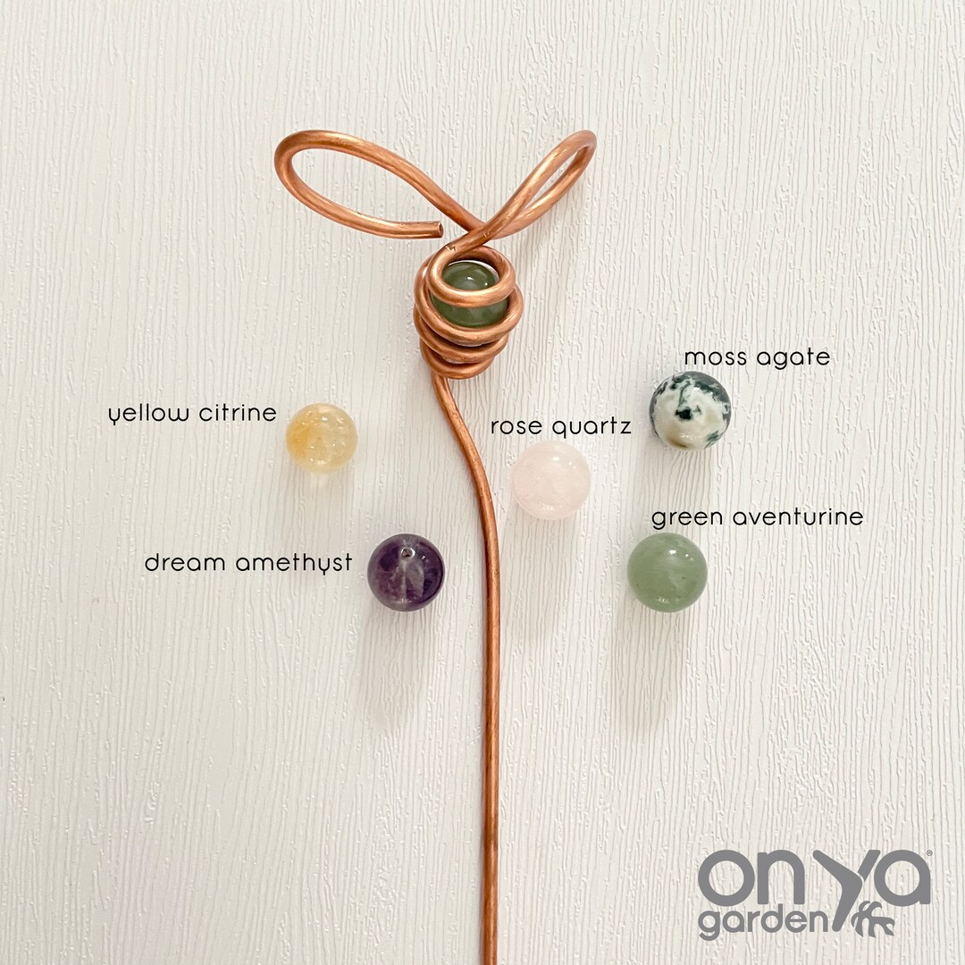 Copper Bee Crystal Plant Stick / Stake, Plant Decoration, Bee Plant ...