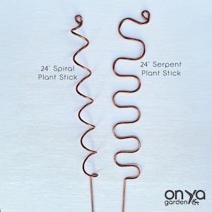 Extra Large Copper Plant Sticks, 6 Design Options, 24 Long Plant Stake ...