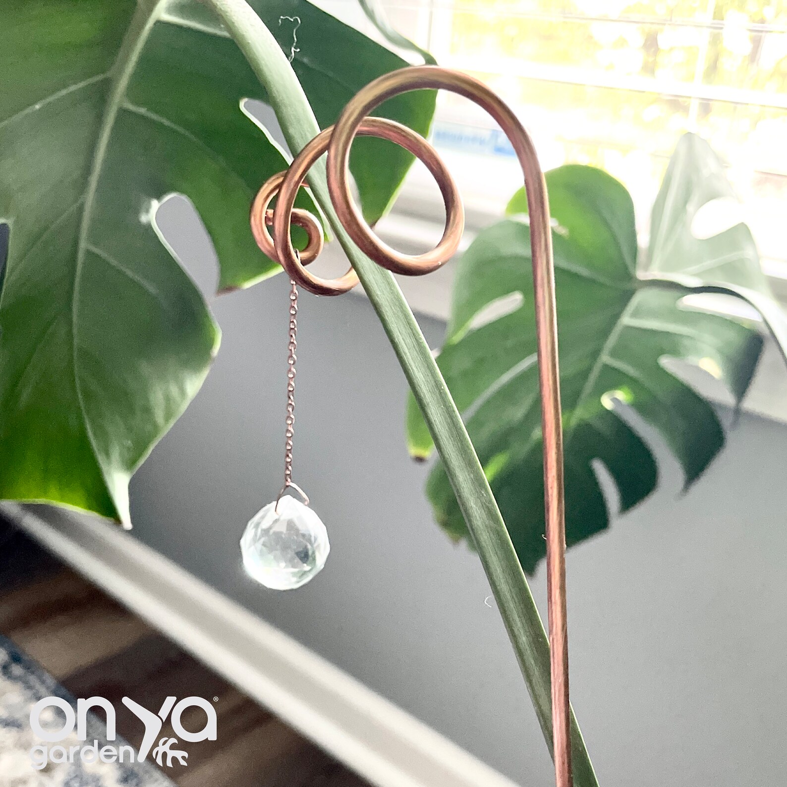 Modern Suncatcher Stake, Sun Catcher Plant Stick, Minimalist Crystal ...