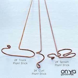 Extra Large Copper Plant Sticks, 6 Design Options, 24 Long Plant Stake ...