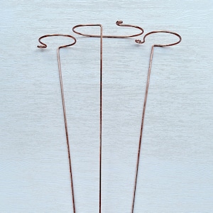 Track & Hook Copper Plant Sticks, Modern Plant Stakes, Minimal Plant ...