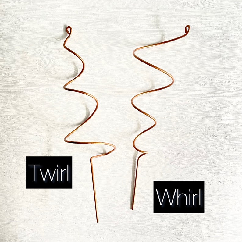 Spiral Plant Supports, Copper Twirl & Whirl Plant Sticks, Decorative ...