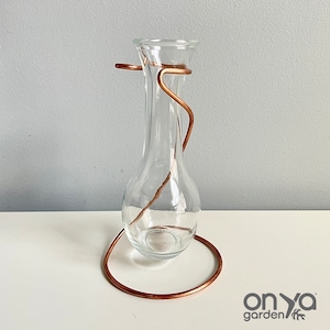 Teardrop Vase Copper Stand, Copper Wire Vessel, Propagation Station ...