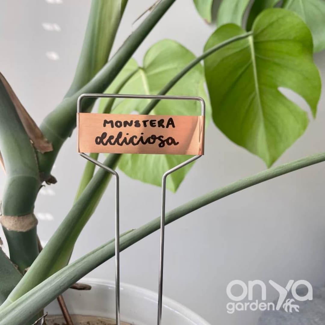 Hand Lettered Copper Metal Plant Labels, 10 Copper Plant Markers ...