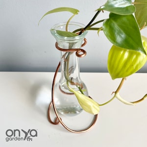 Teardrop Vase Copper Stand, Copper Wire Vessel, Propagation Station ...