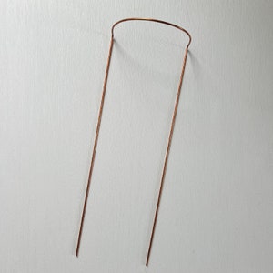 Copper Crescent Plant Stake, Garden Plant Supports, Half Hoop Plant ...