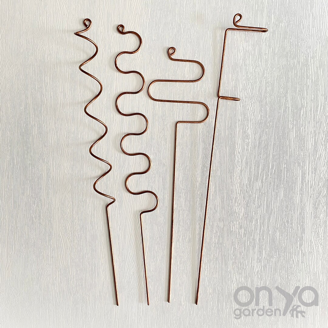 Large Plant Sticks, Copper Large Plant Stick, Tall Plant Stake, Plant ...