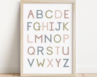 Calm Alphabet Lower Case Poster, Alphabet Poster, Classroom Decor ...