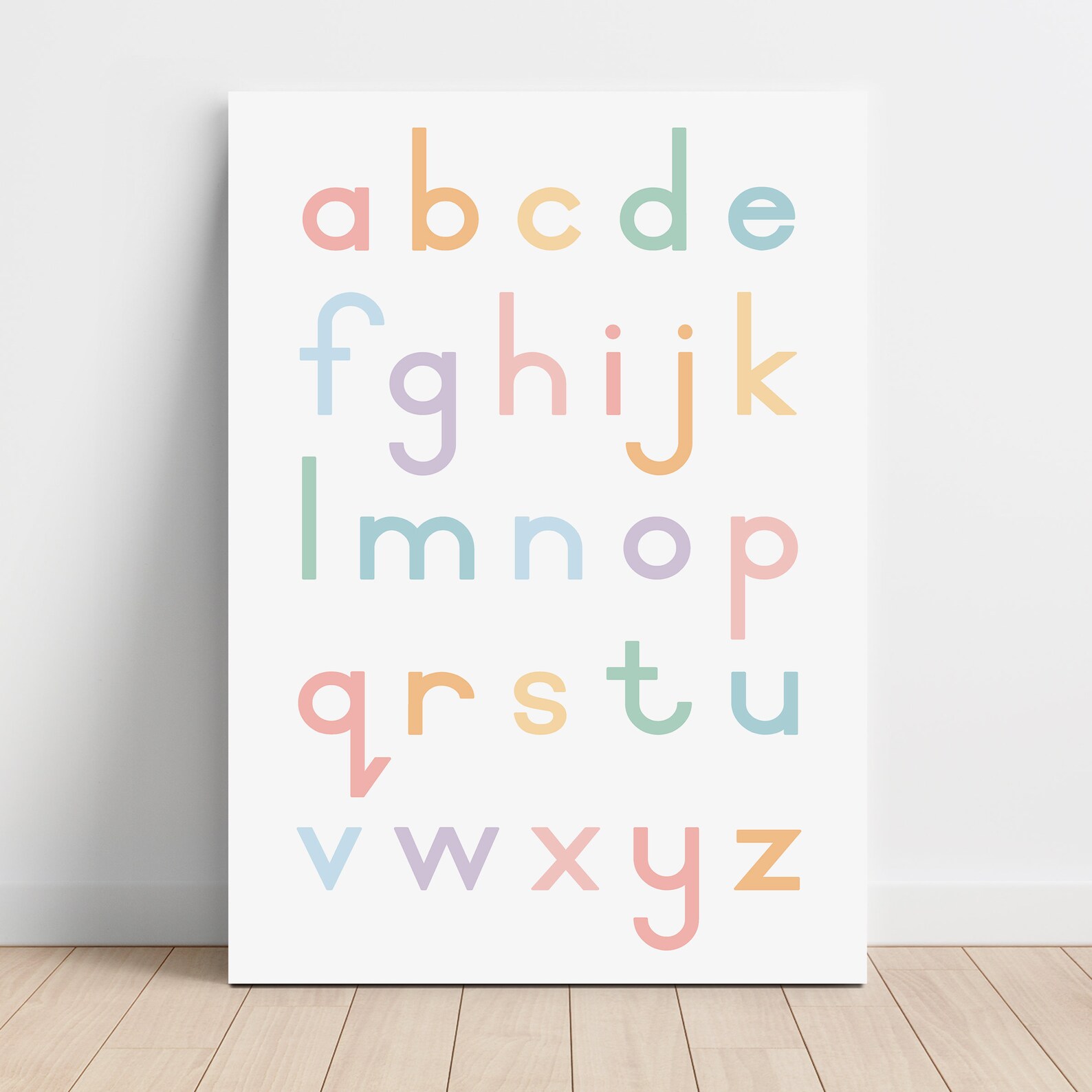 Pastel Rainbow Alphabet Lower Case Poster, Alphabet Poster, Classroom ...