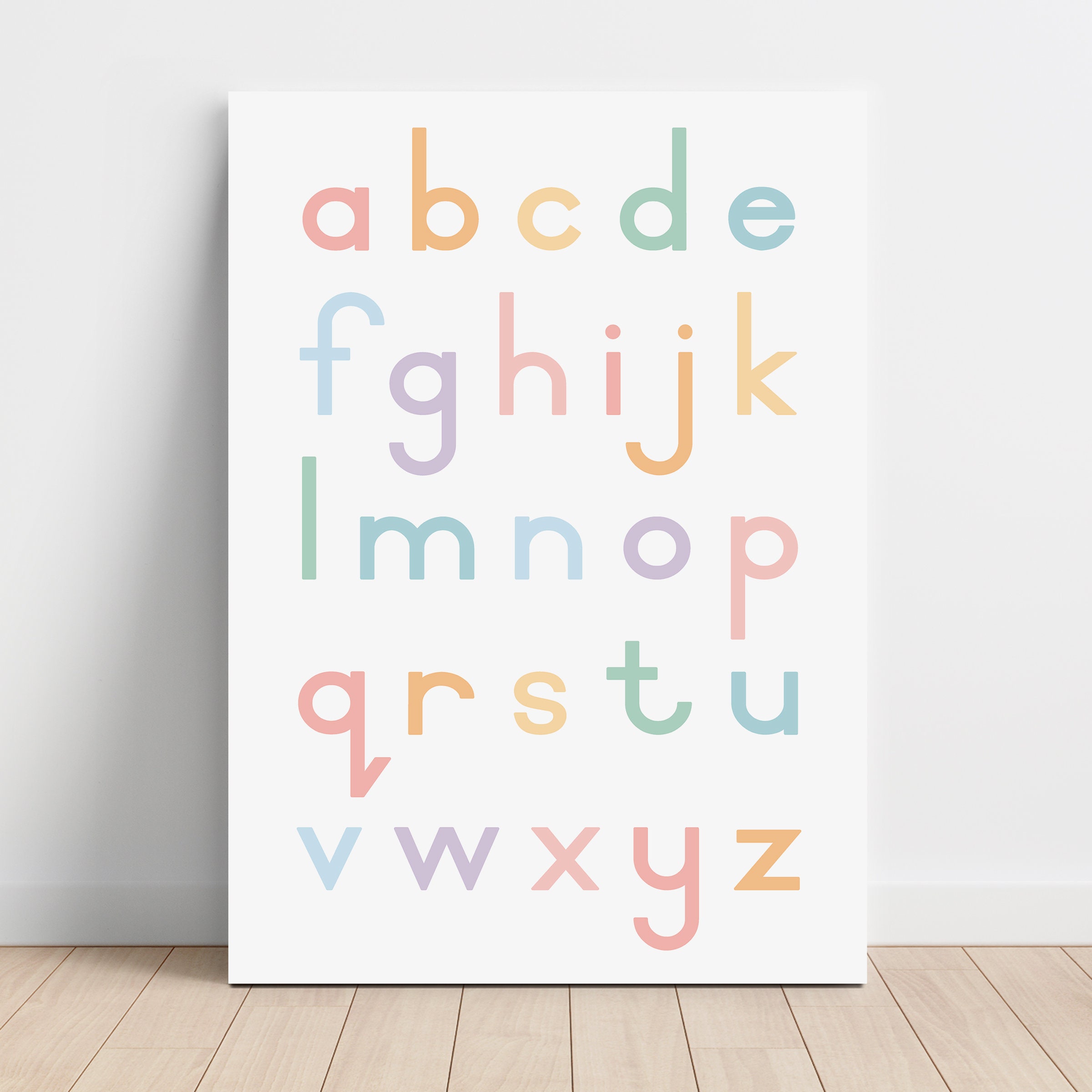 Pastel Rainbow Alphabet Lower Case Poster, Alphabet Poster, Classroom ...