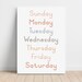 Calm Weekdays Poster, Week Days Poster, Classroom Decor, Educational ...