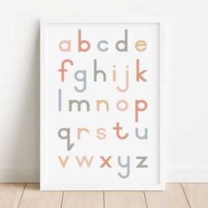 Calm Alphabet Lower Case Poster, Alphabet Poster, Classroom Decor ...