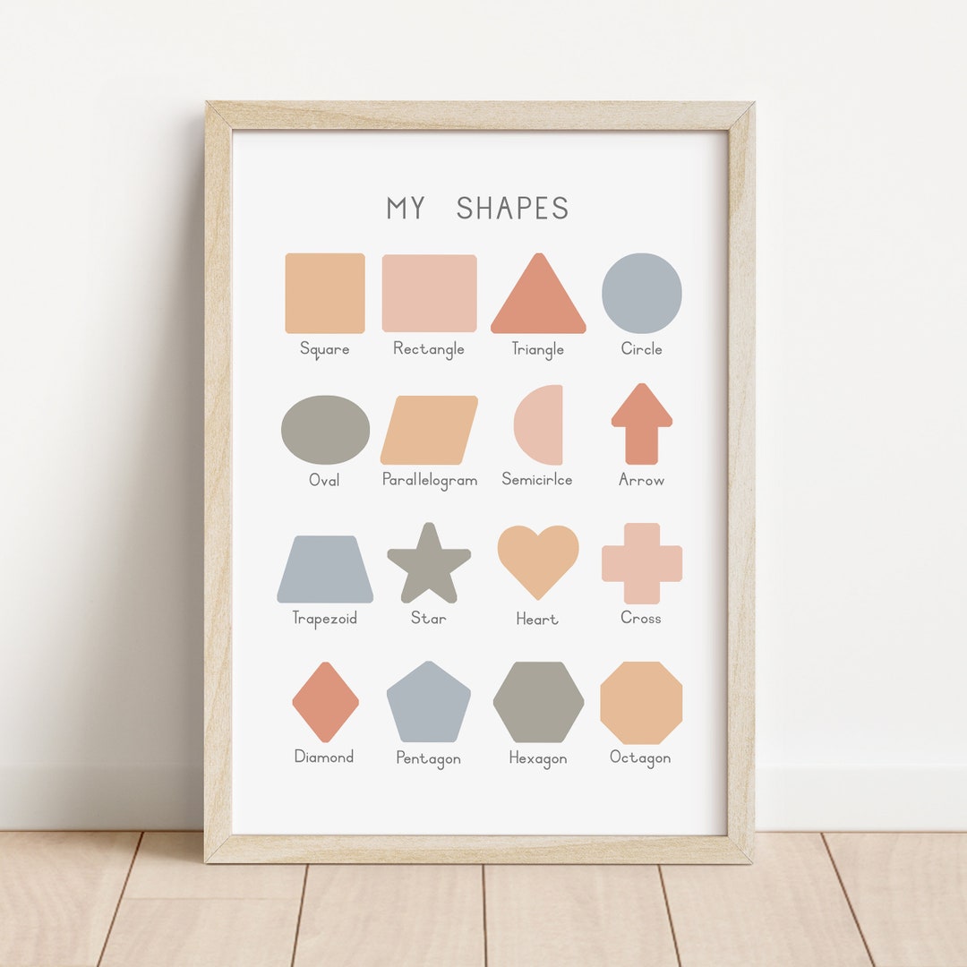 Calm Shapes Poster, Classroom Decor, Educational Print, Montessori ...