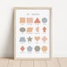 Pastel Shapes Poster, Classroom Decor, Educational Print, Montessori ...