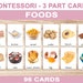 FOODS • Printable Flash Cards • 3 Part Cards • Montessori Cards • BONUS ...