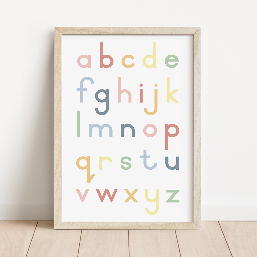 Rainbow Alphabet Lower Case Poster, Alphabet Poster, Classroom Decor ...