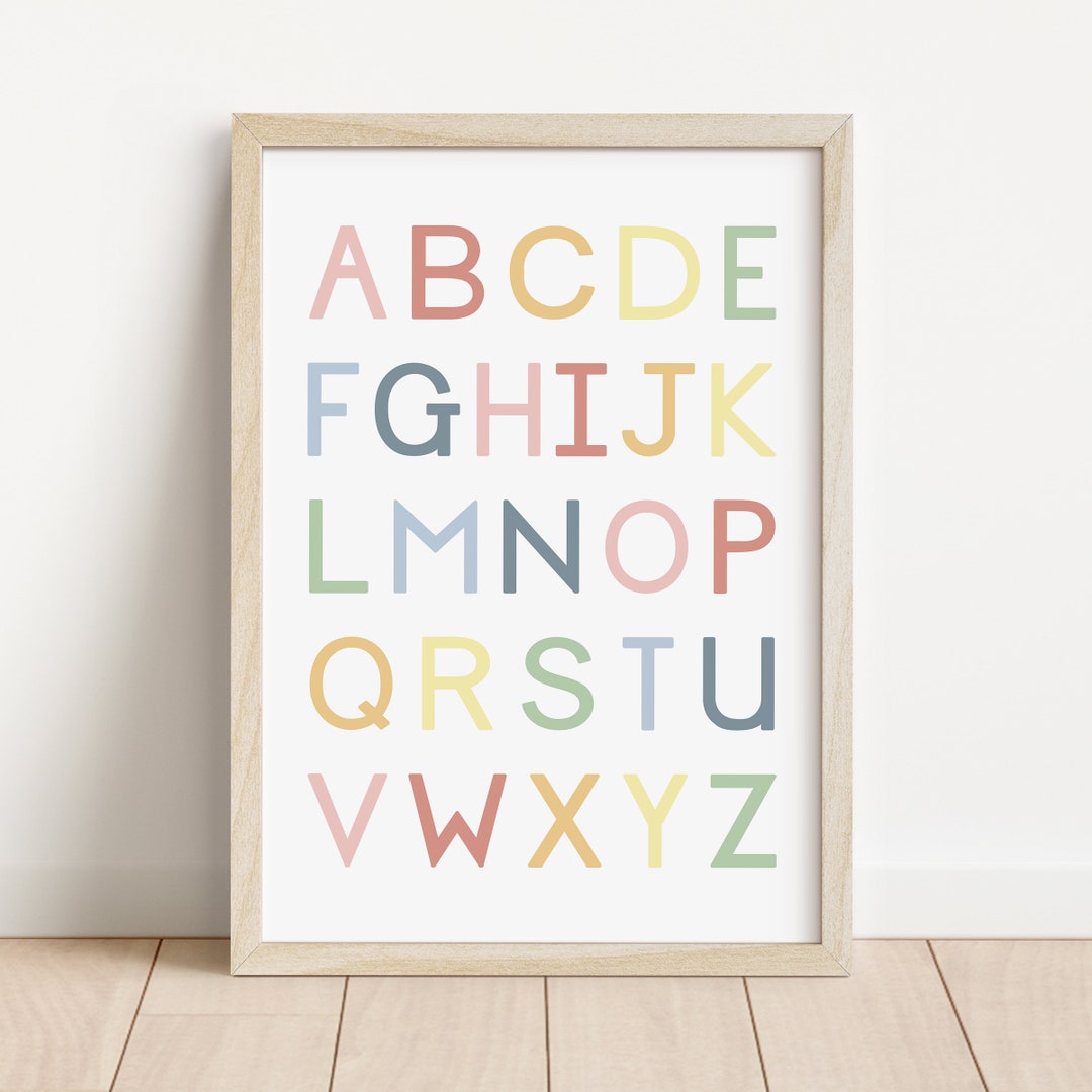 Rainbow Alphabet Capitals, Alphabet Poster, Classroom Decor ...