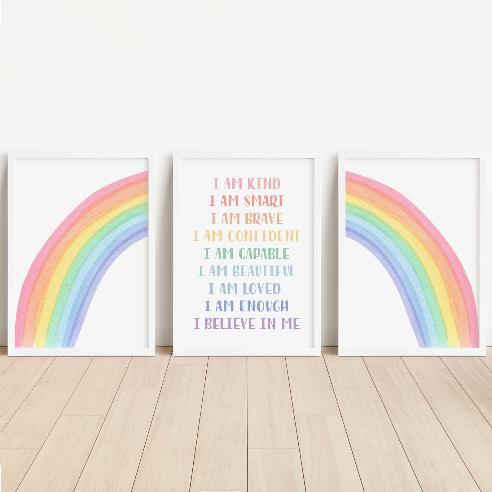 Rainbow Affirmations Poster, Classroom Decor, Printable Wall Art, Kids ...