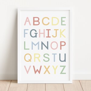 Rainbow Alphabet Capitals, Alphabet Poster, Classroom Decor ...
